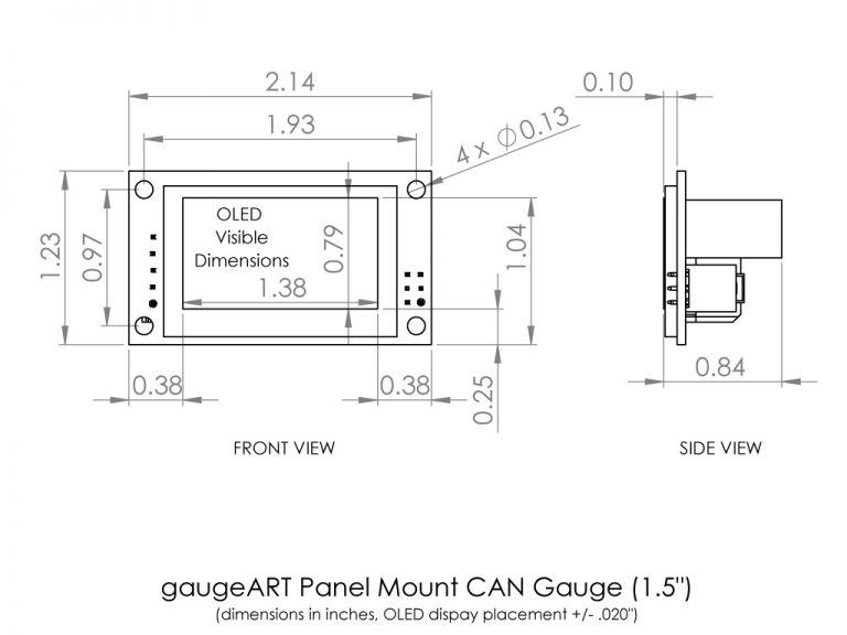 gaugeART Panel Mount CAN Gauge – gaugeART.com